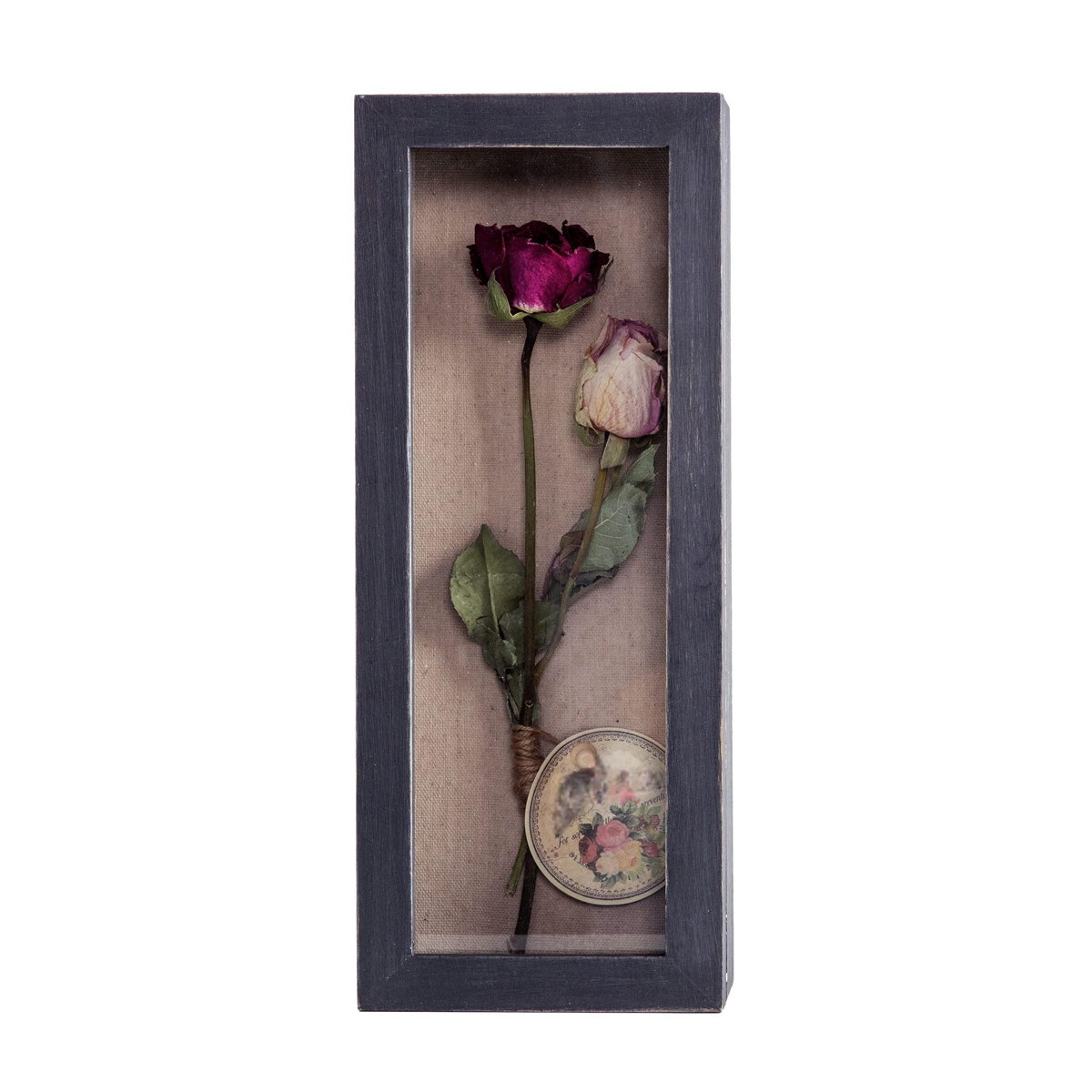 Hokku Designs Shadow Box Frame 5X12.5 Shadow Box Pin Display Case Cabinet Picture Frame With ...